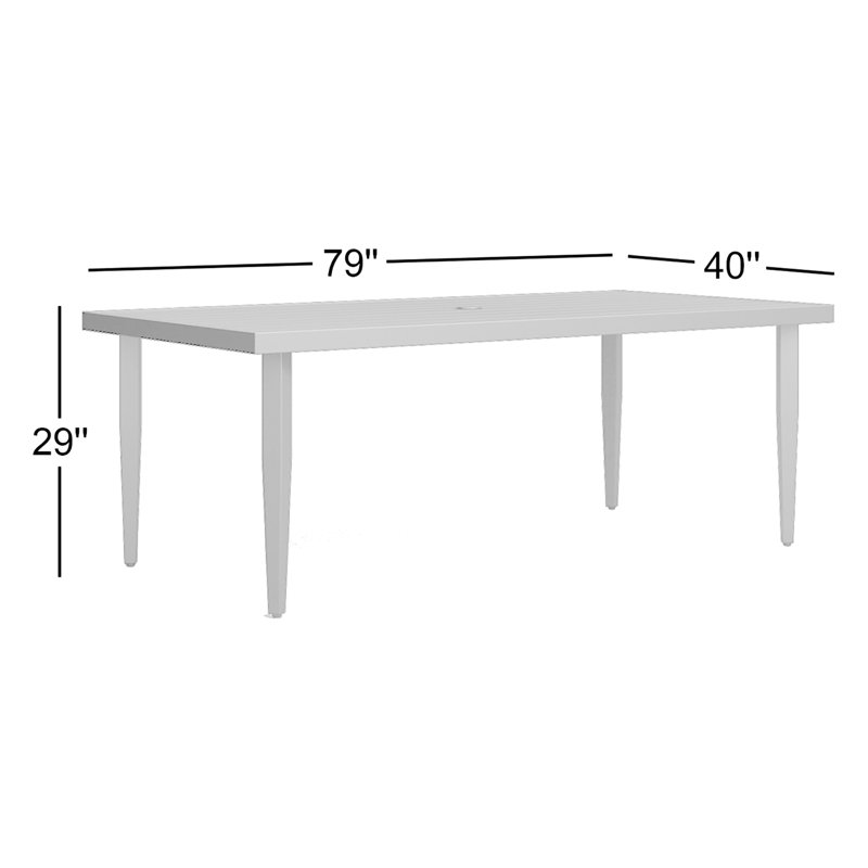 Birch Lane™ Serena 79" Metal Outdoor Dining Table | Joss & Main